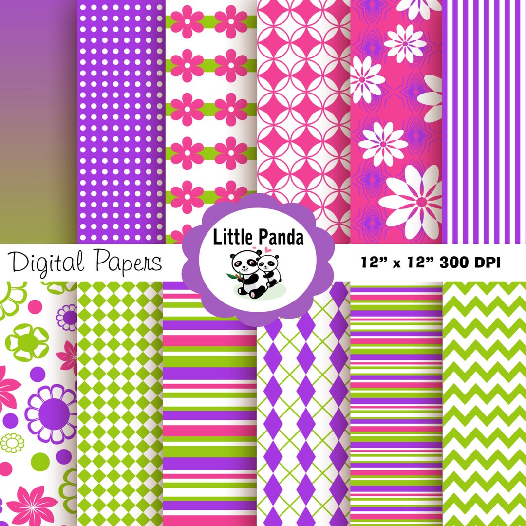 Tinkerbell Digital Paper Pack, Scrapbook Papers, 12 Jpg Files 12 X 12 ...