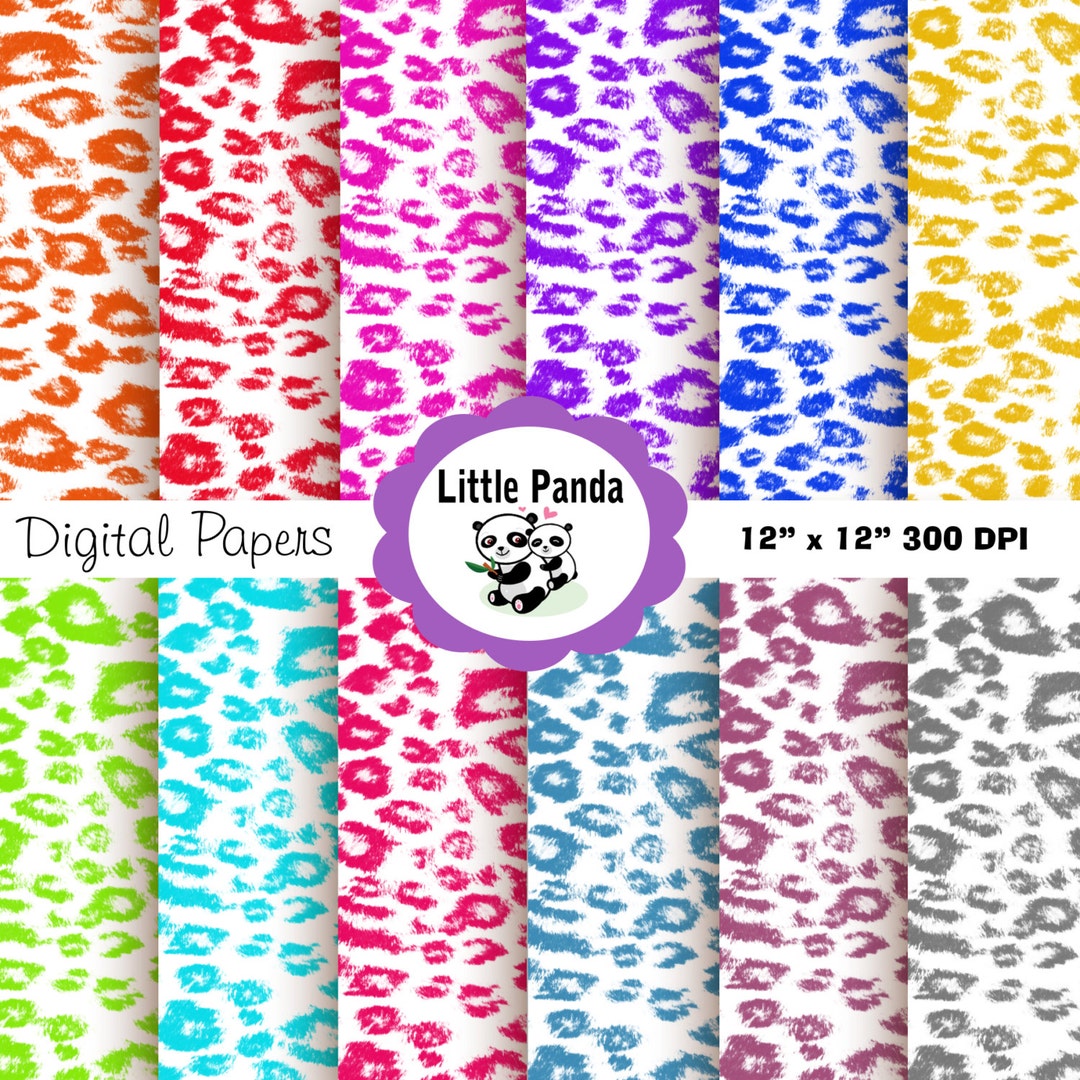 Cheetah Digital Paper Pack, Commercial Use, Personal Use, 12 Jpg Files ...