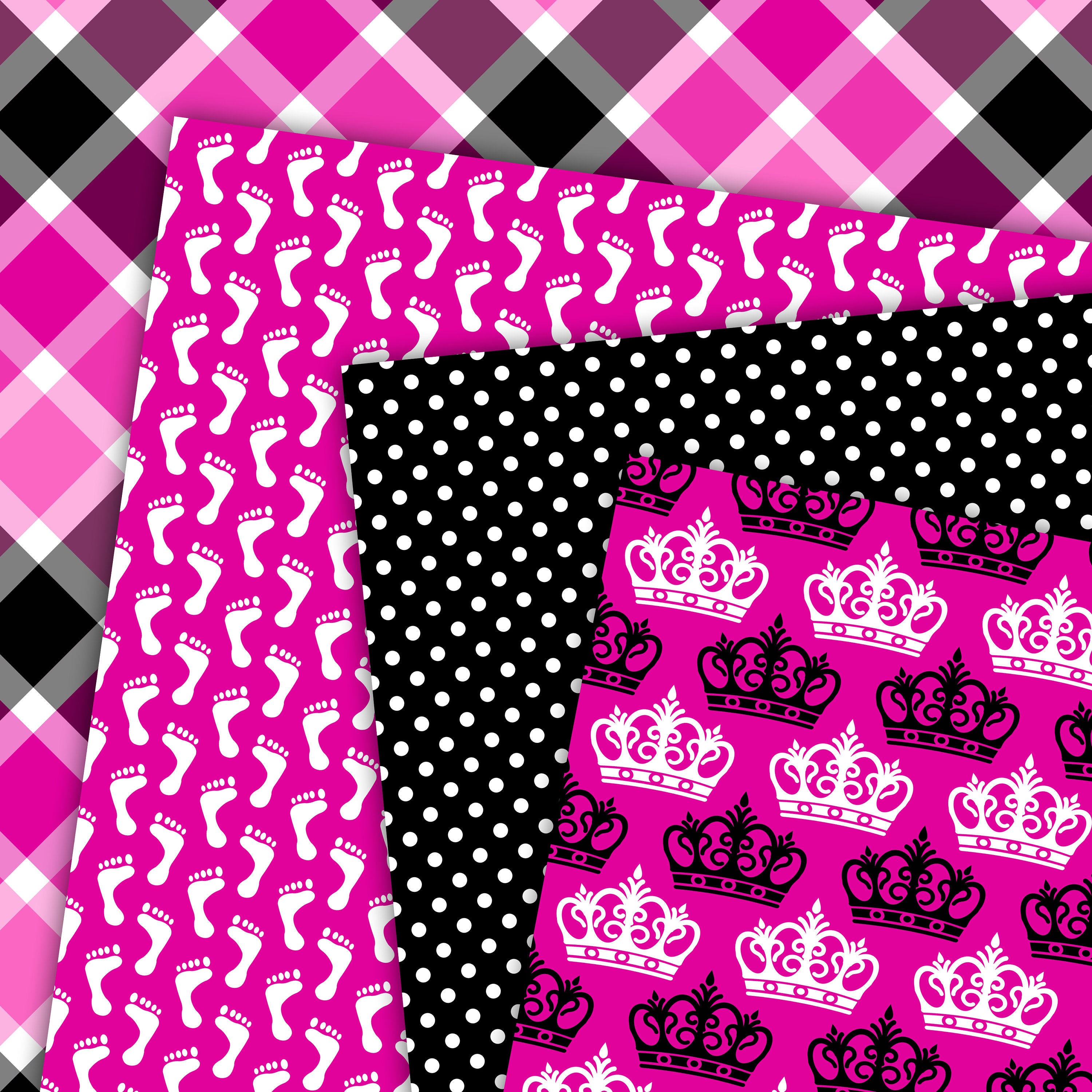 Baby Girl Digital Paper Scrapbook Papers Commercial Use - Etsy