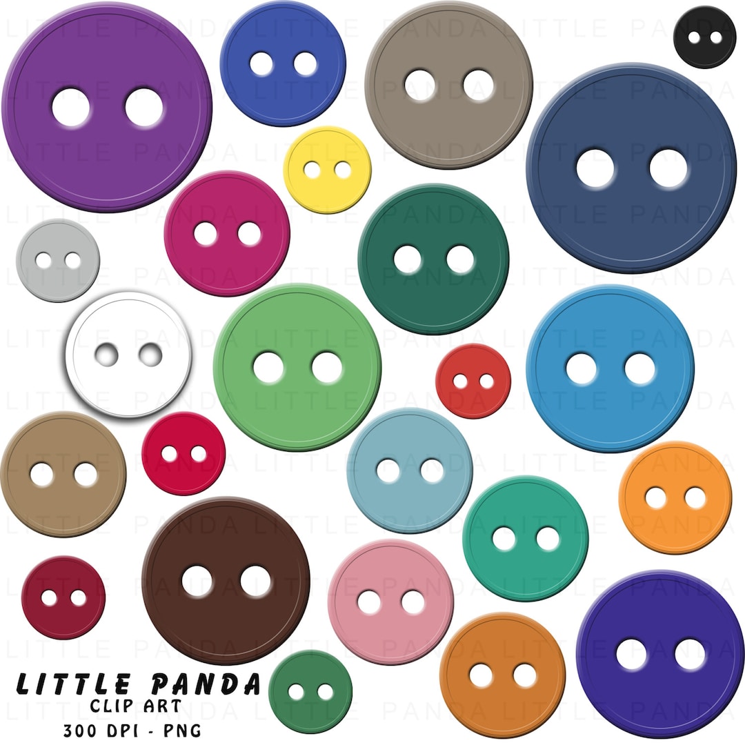 Buttons Digital Clip Art - Personal and Commercial Use - Instant ...