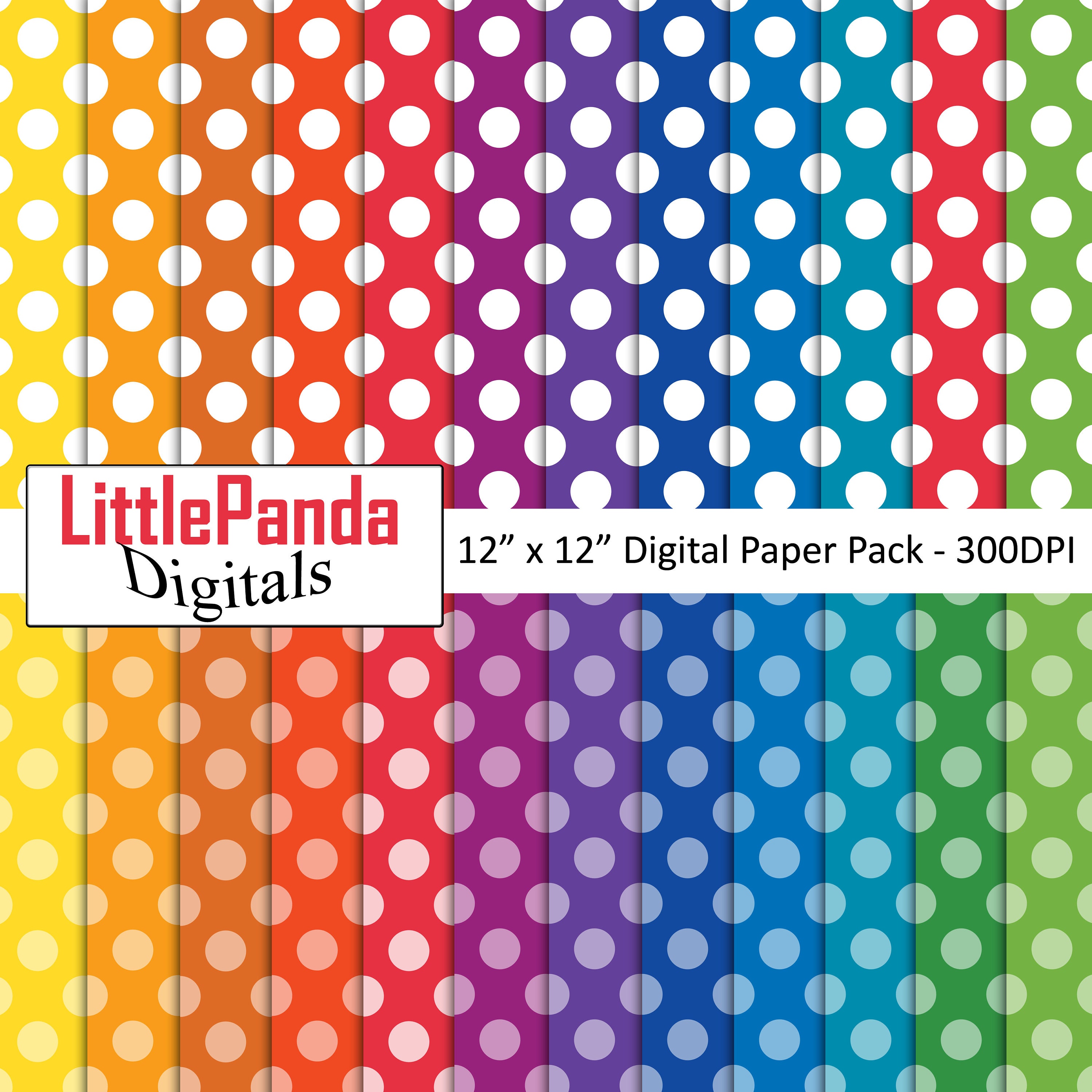 Primary Colors Polka Dot Background