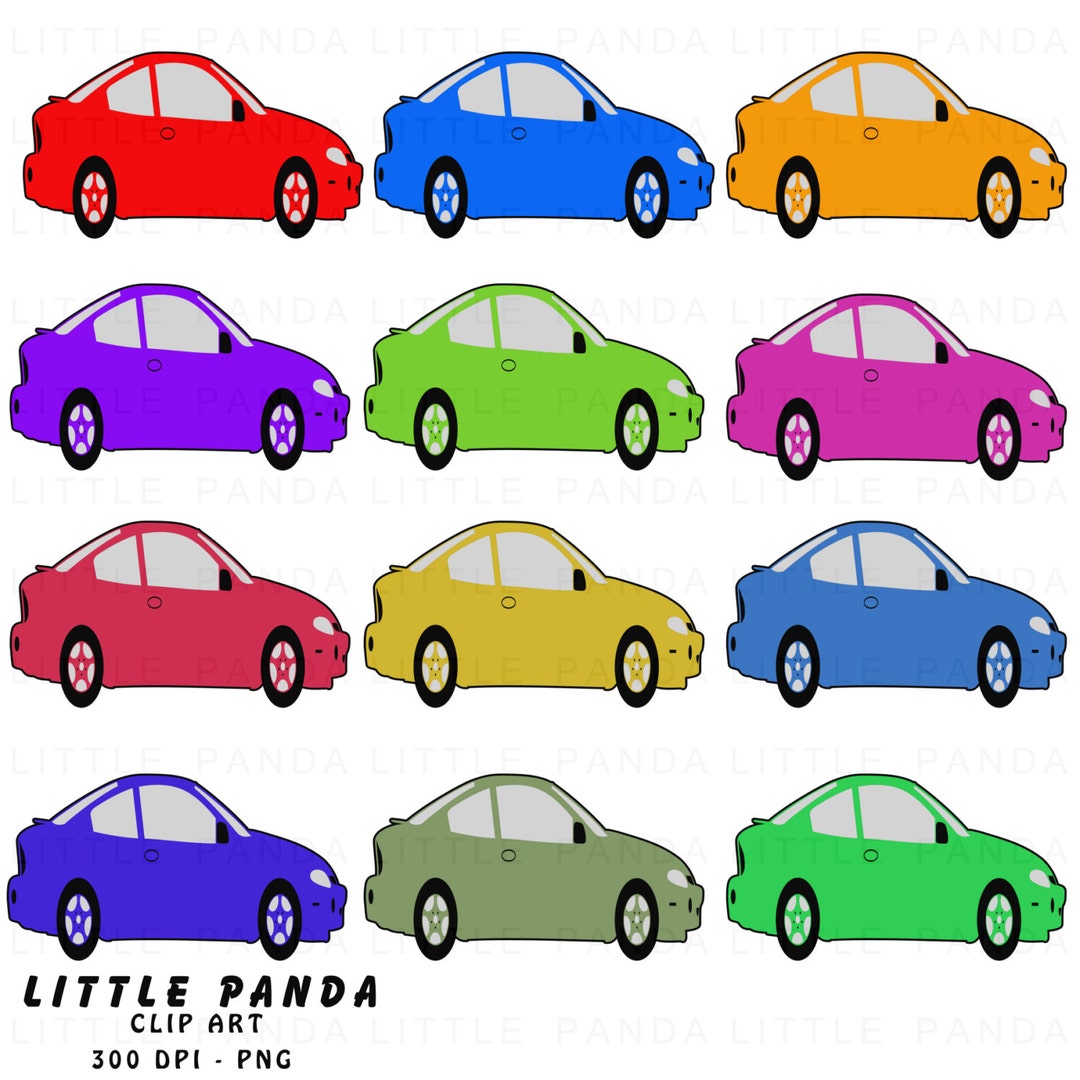 Cars Digital Clip Art - Personal and Commercial Use - Instant Download ...