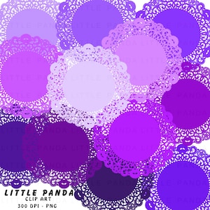 Purple Doily Digital Clip Art Personal and Commercial Use - Etsy
