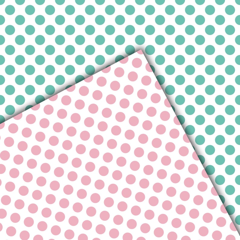 Polka Dots Digital Paper Scrapbook Papers Wallpaper - Etsy