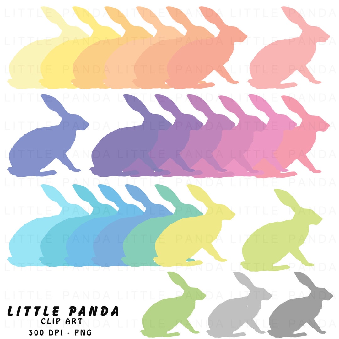 Easter Bunny Digital Clip Art - Personal and Commercial Use - Instant ...