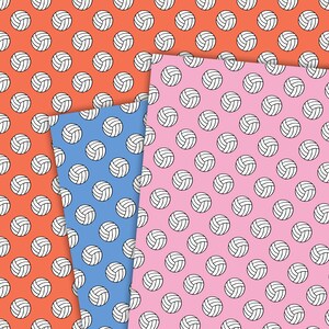 Volleyball Digital Paper Sports Scrapbook Paper Volleyball Background ...