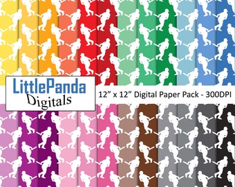 Red Digital Paper Baseball Digital Paper Baseball Digital - Etsy