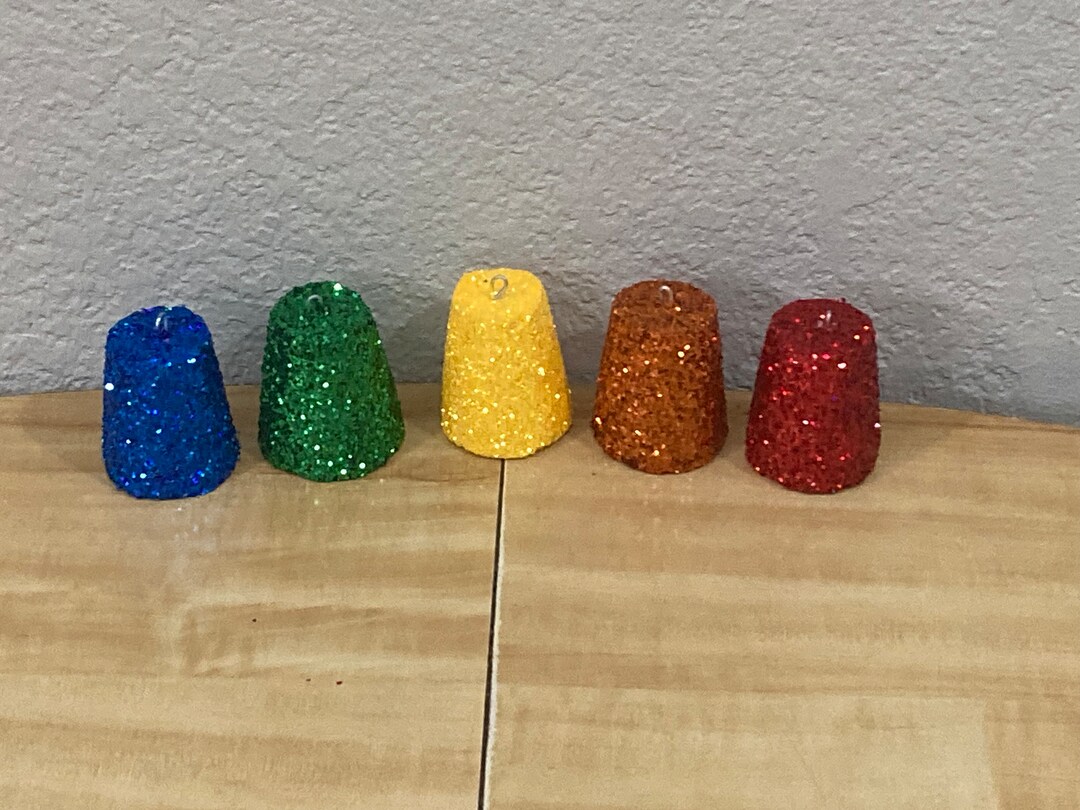 A Set of 10 2 Mini Gumdrop Bright Glitter Tree Ornaments - Etsy