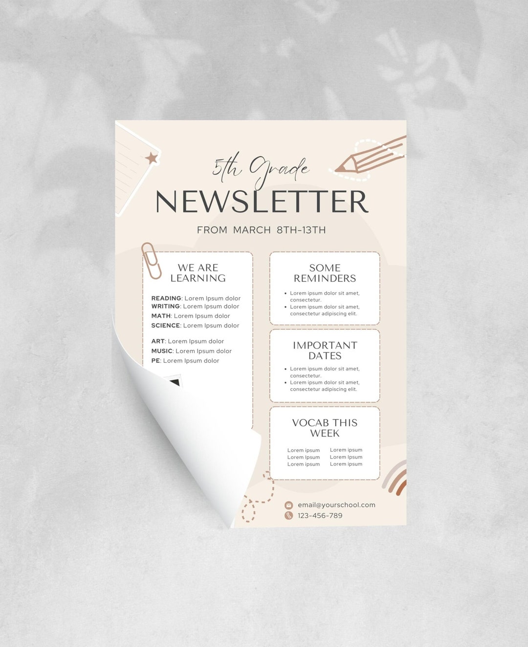 Classroom Newsletter - Canva Templates - Instant Download - Teacher ...