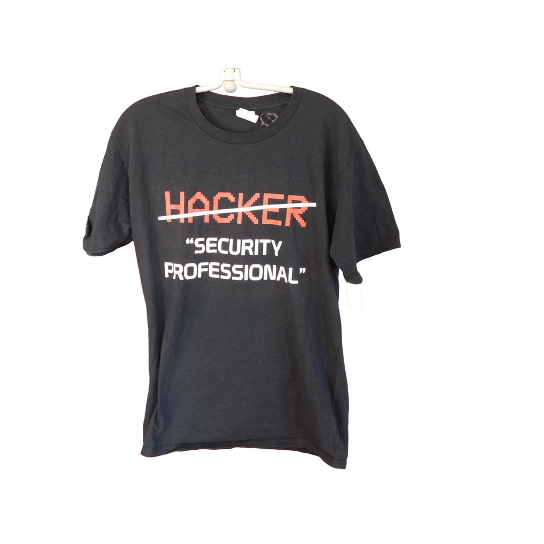 Hacker Security Professional T Shirt Port & Co. Medium Cotton READ - Etsy