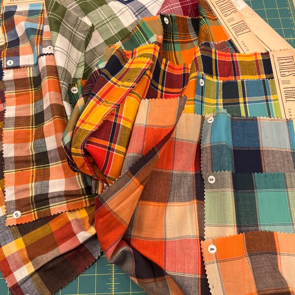 Vintage Plaid Fabric - Etsy