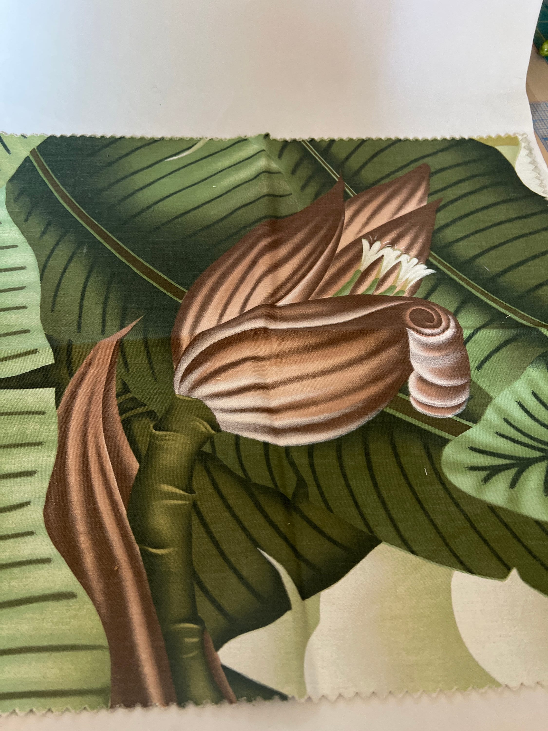 3 Tropical Print Samples 16x19 Chintz Art Deco Cotton Scotch Guard ...