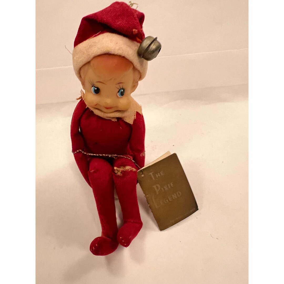 Vintage 1964 the Pixie Legend Christmas Elf Doll With Red Outfit ...