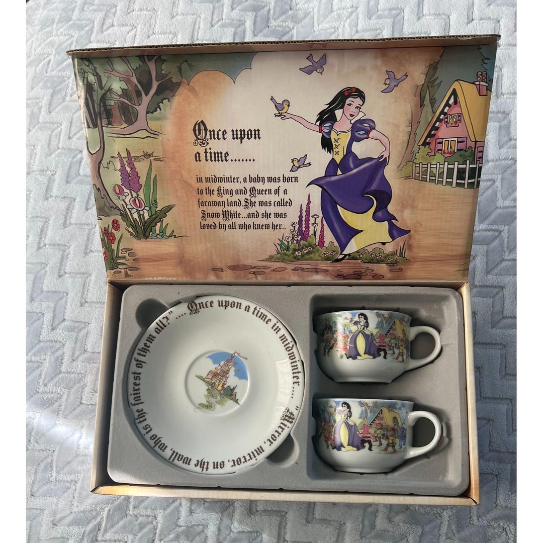Snow White the Fairytale Tea Set by Cardew 2 Mugs 2 Plates New in Box ...