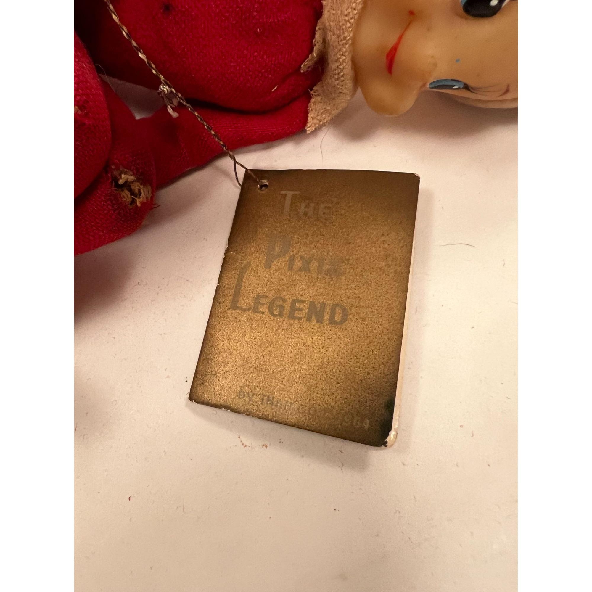 Vintage 1964 the Pixie Legend Christmas Elf Doll With Red Outfit ...