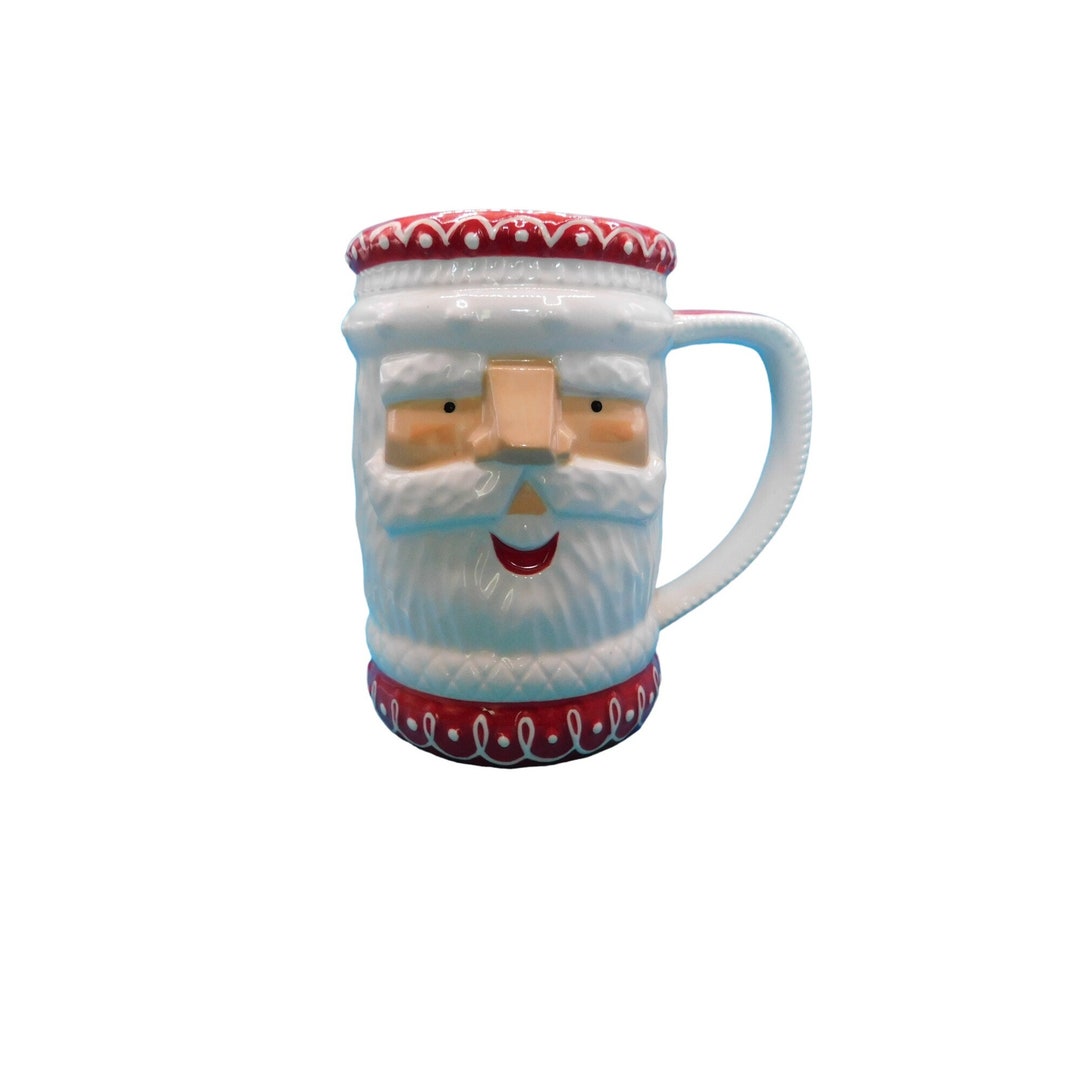 Hallmark Extra Large Woodland Santa Head Mug W/sticker - Etsy