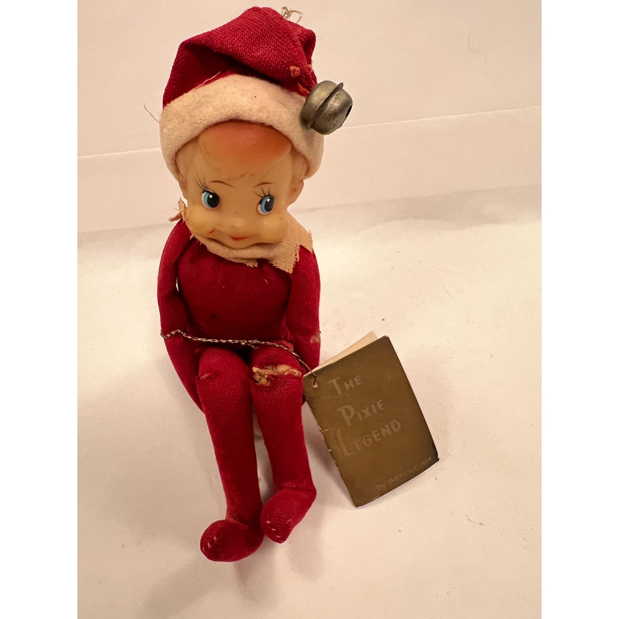Vintage 1964 the Pixie Legend Christmas Elf Doll With Red Outfit ...