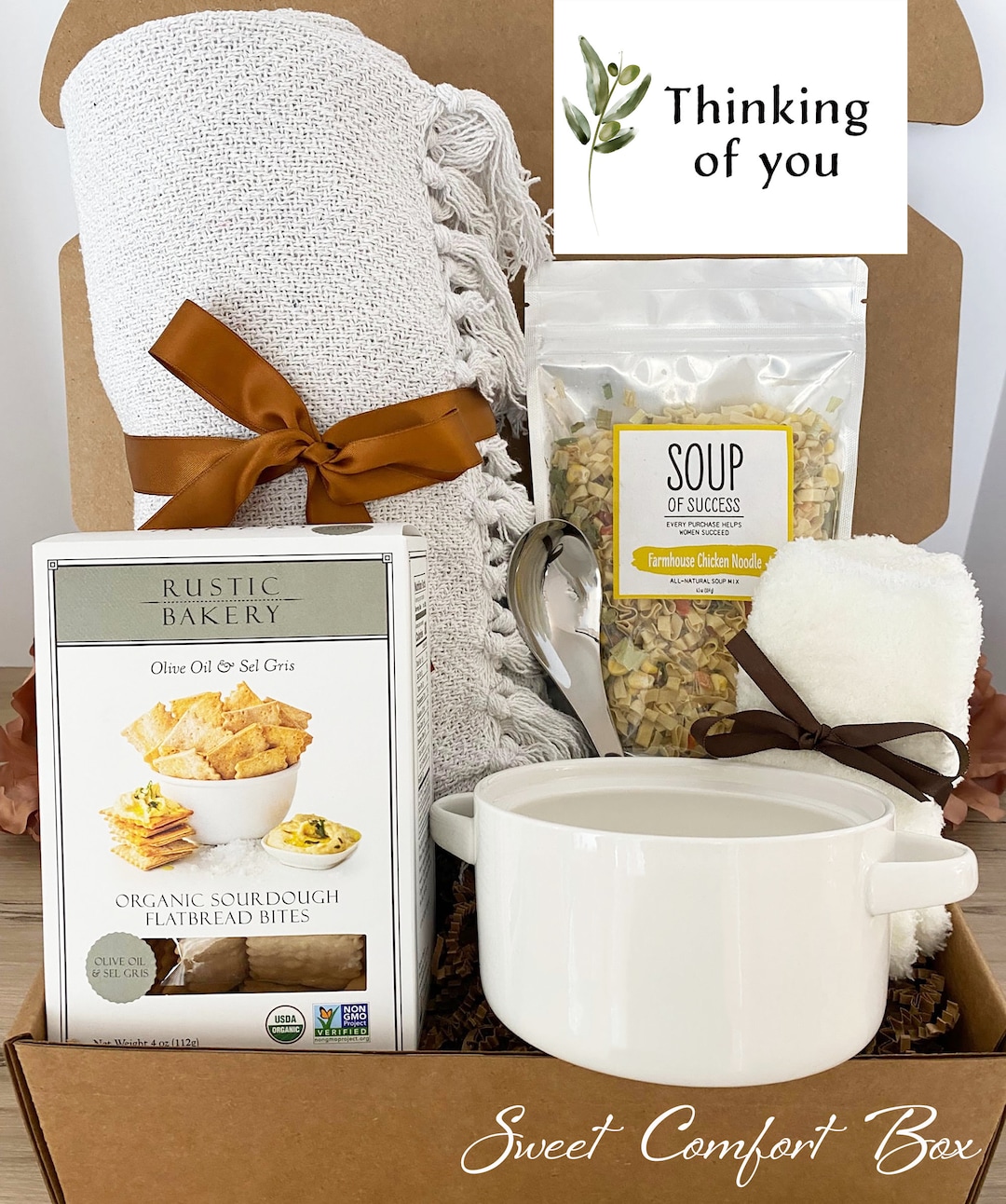 Get Well Soup Gift Box – Comfort Care Package With Chicken Noodle Soup ...