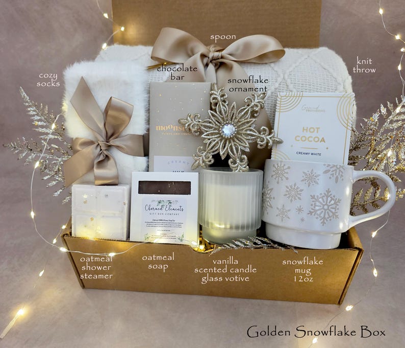 Christmas Spa Gift Box for Women, Cozy Winter Self Care Relaxation Set ...