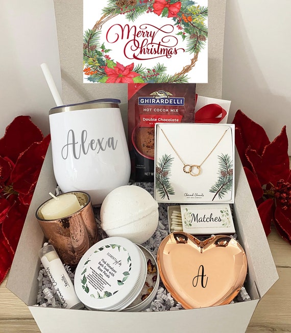 Christmas Gift Box for Her Gift Box for Daughter Christmas Best Friend Gift Personalized Christmas Box With Spa Gift Set for Women 032 Etsy