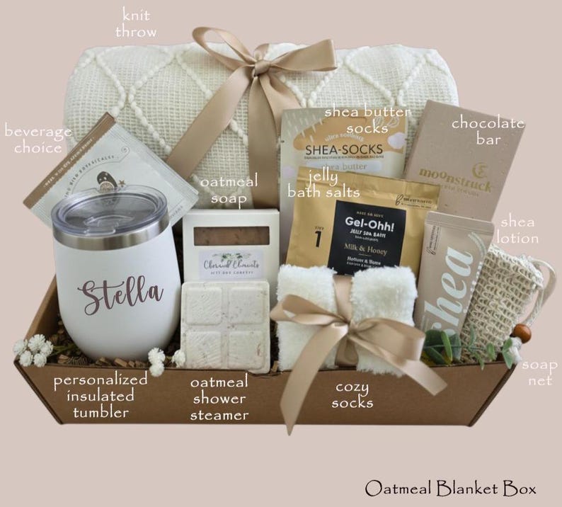 Personalized Spa Gift Box for Her – Custom Self Care Birthday and ...