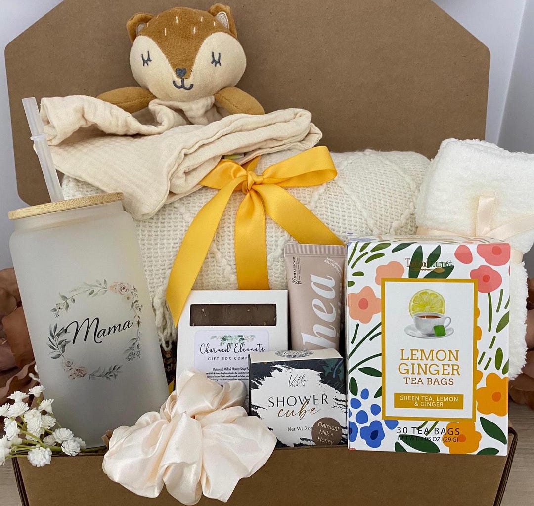 New Mom and Baby Gift Box for Women After Birth, Baby Gift Basket ...