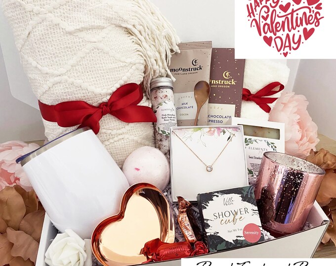 Valentine's Day Spa Gift Box, Valentine's Gift for Her, Custom Gift Box ...