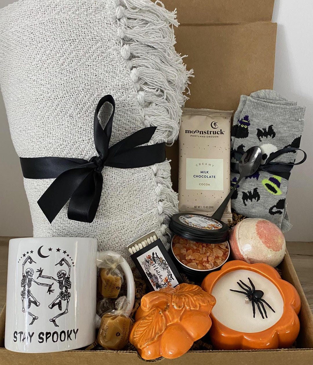 Halloween Gift Box for Her With Blanket, Halloween Gift Box for ...