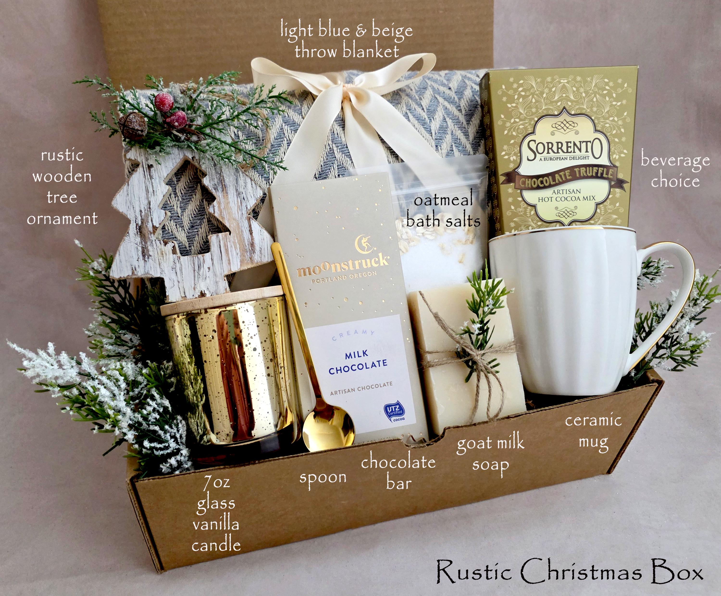 Cozy Christmas Gift Box for Women, Winter Spa Self Care Relaxation Set ...
