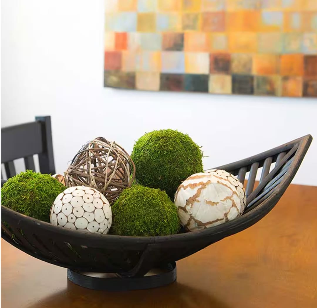 NEW 6 Inch Moss Ball for Crafts Table Bowl Weddings Parties Baby Shower ...
