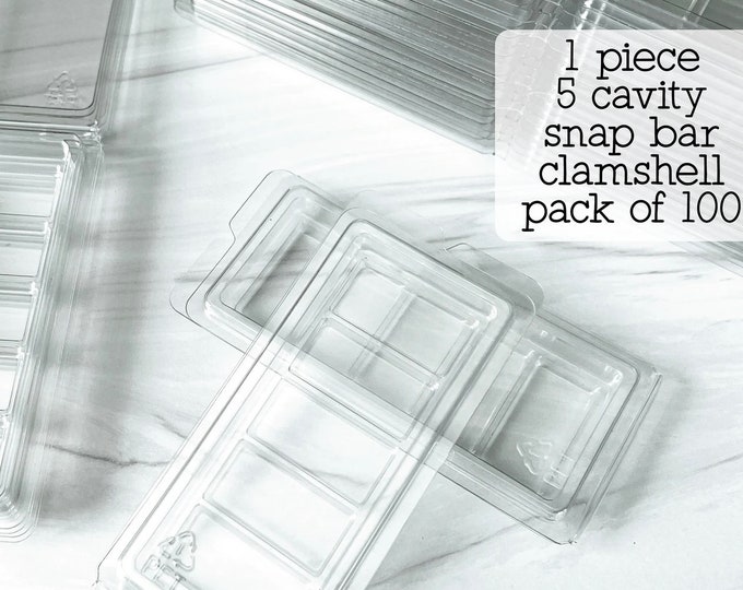 1 Piece 5 Cavity Snap Bar Clamshell Pack of 100 - Etsy