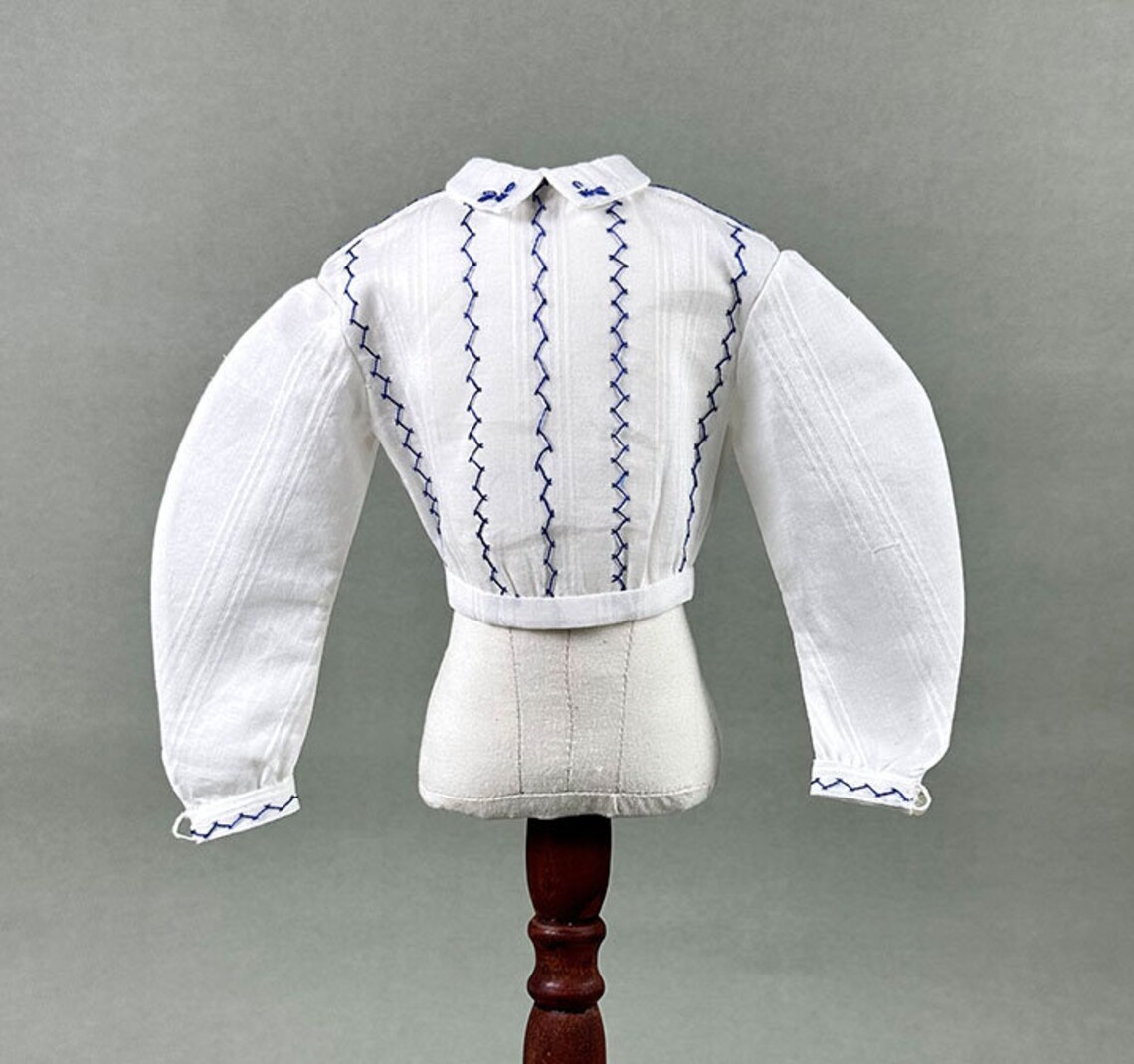 PDF PATTERN Embroidered Chemisette for 15" Dolls French Fashion 1860s ...