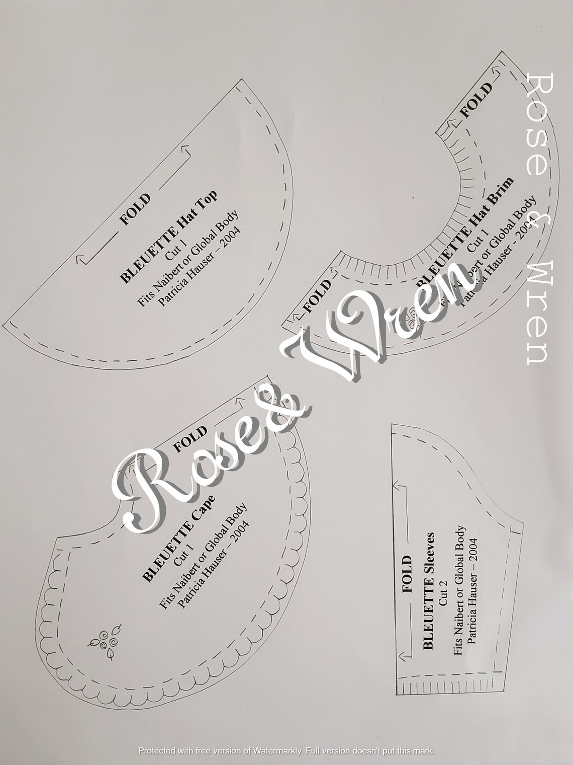 PDF PATTERN Bleuette 1927 Felt Embroidered Coat and Hat by Pat - Etsy