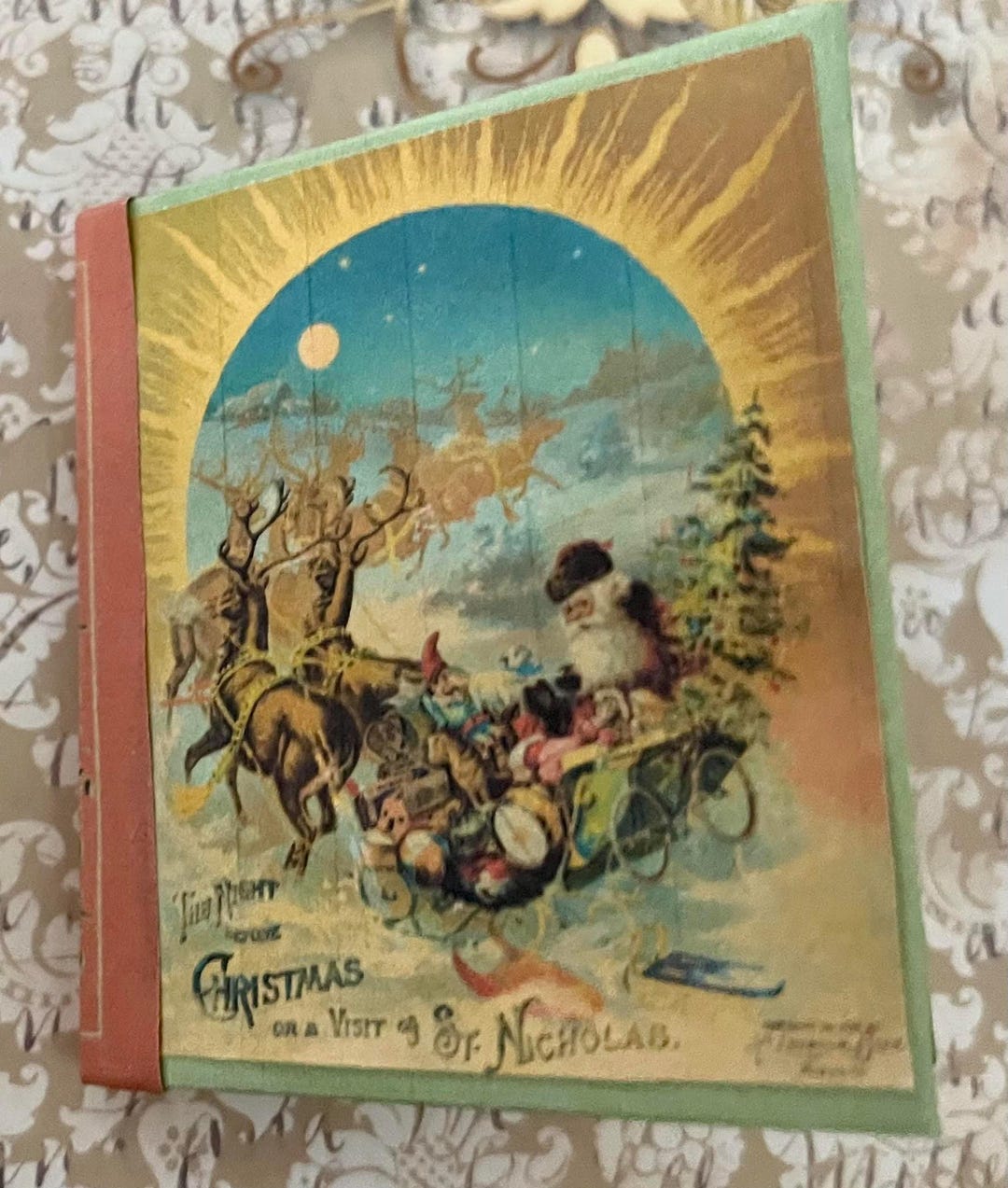 PDF Mini "night Before Christmas" Doll-size Book, Antique Reproduction ...
