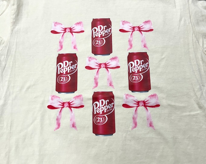 Dr Pepper Tshirt or Dtf Print / Soft Drink Apparel / Coquette Preppy Tshirt / Soda Pop Print ...