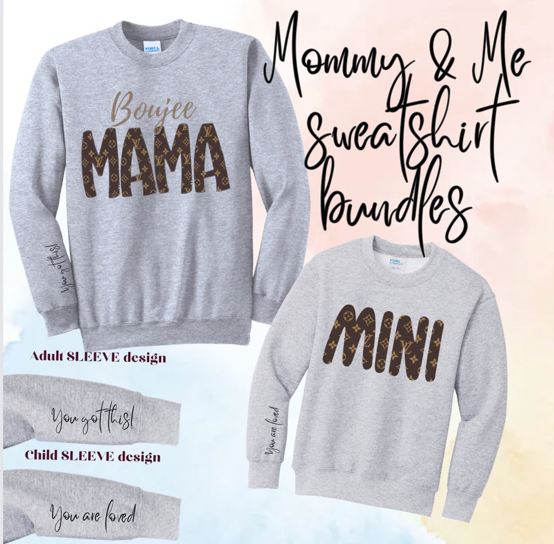 Boujee Mama and Mini Smilie Face Bundle Sweatshirt Set / Birthday Gift ...