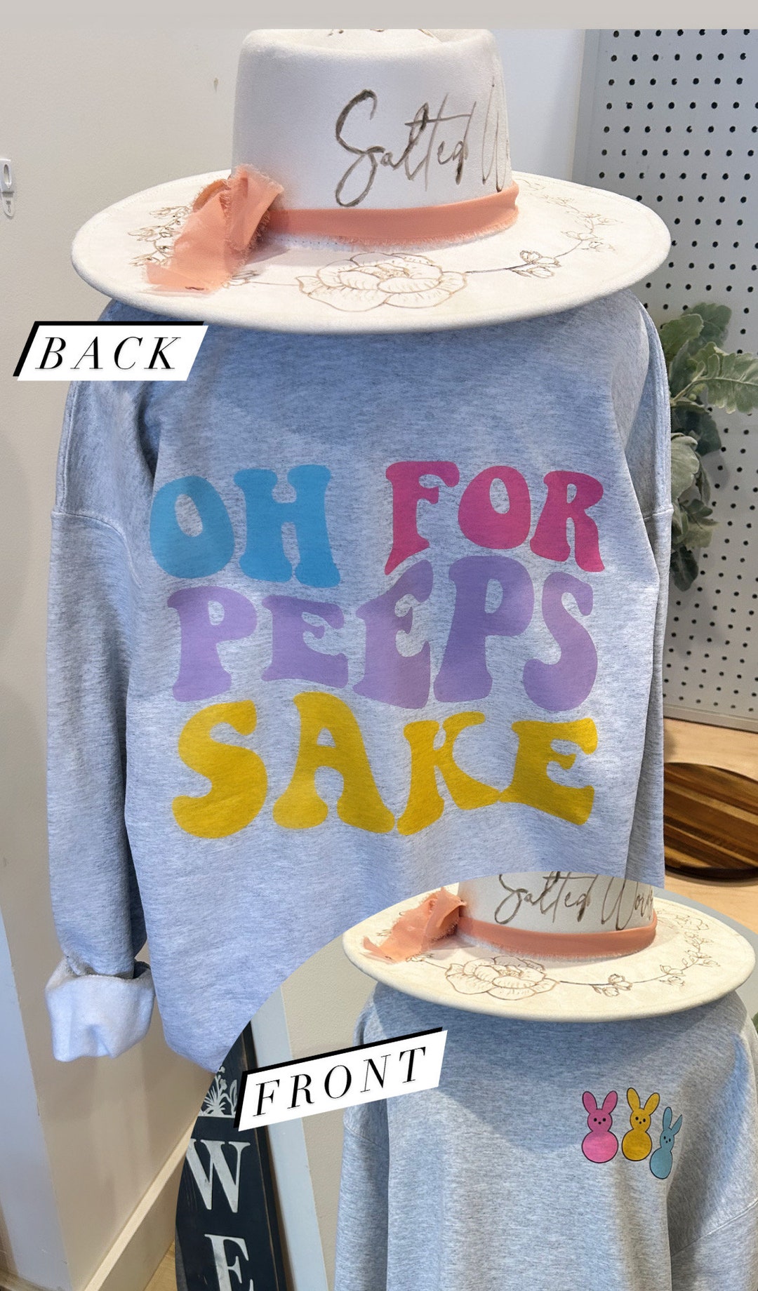 Oh for Peeps Sake DTF or Apparel / Peeps Shirt / Easter Crewneck Shirt ...