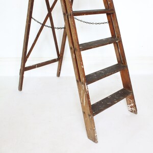 Vintage French Wooden Ladder - Etsy