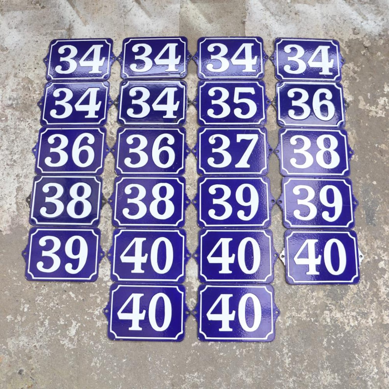 Large Vintage French Enamel House Numbers 20cm X 15cm - Etsy