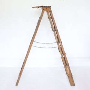 Vintage French Wooden Ladder | Etsy