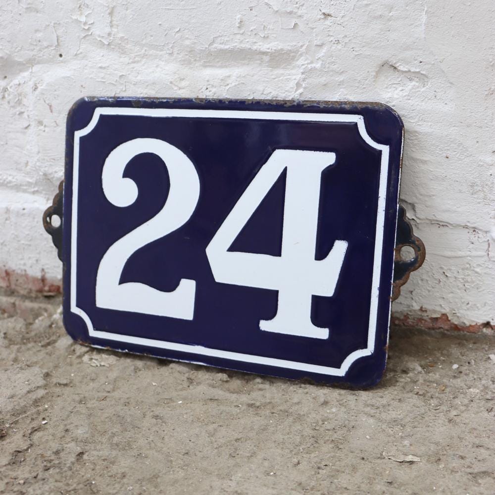 Large Vintage French Enamel House Numbers 20cm X 15cm - Etsy UK
