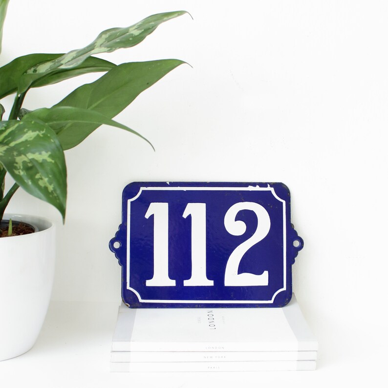 Large Vintage French Enamel House Numbers 20cm X 15cm - Etsy