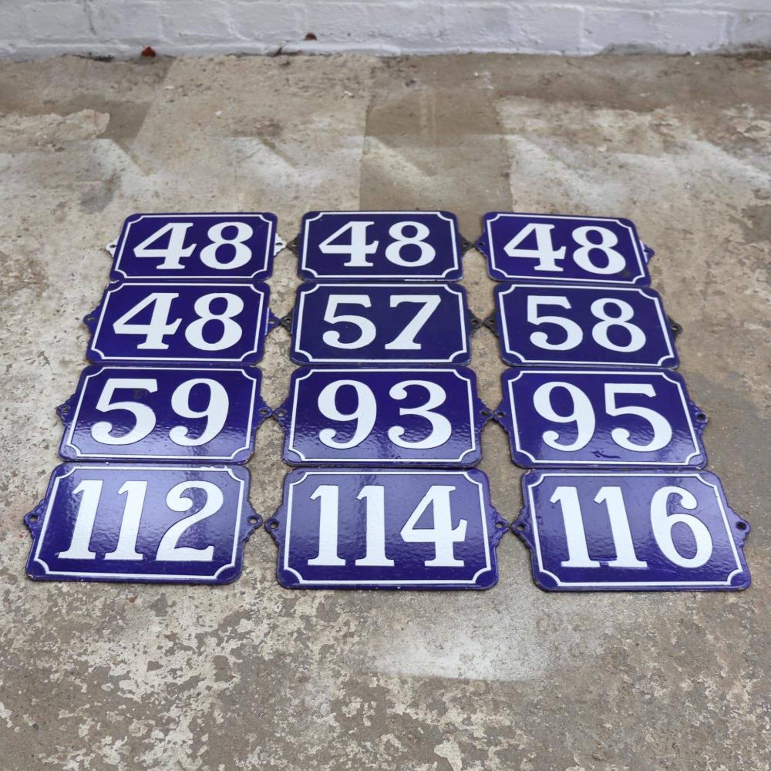 Large Vintage French Enamel House Numbers 20cm X 15cm - Etsy