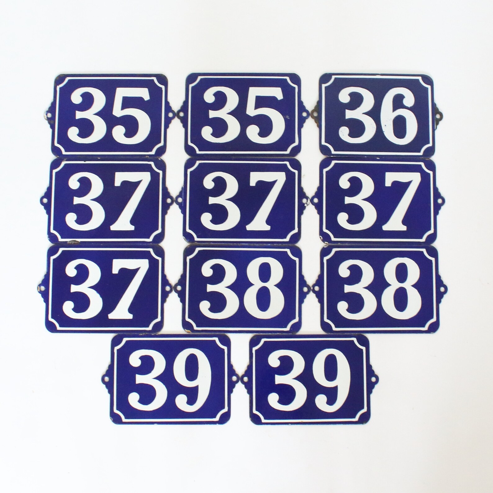 Large Vintage French Enamel House Numbers 20cm X 15cm - Etsy