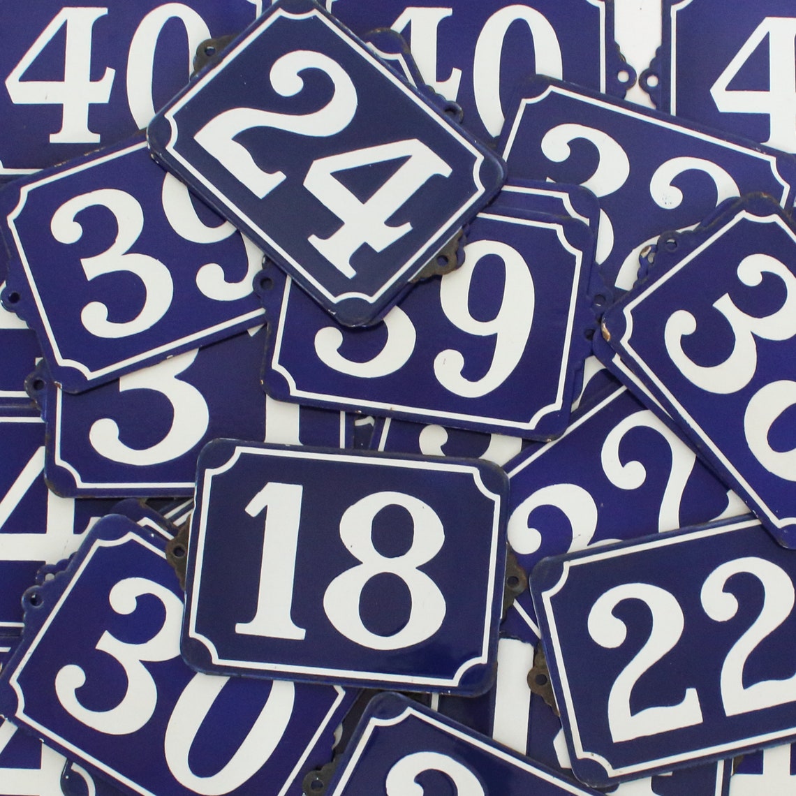 Large Vintage French Enamel House Numbers 20cm X 15cm - Etsy