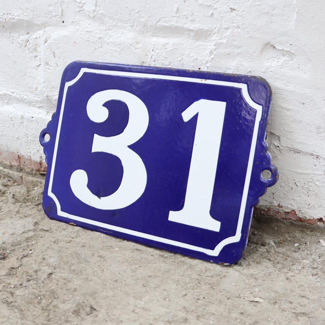 Large Vintage French Enamel House Numbers 20cm X 15cm - Etsy