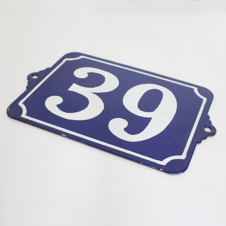 Large Vintage French Enamel House Numbers 20cm X 15cm - Etsy