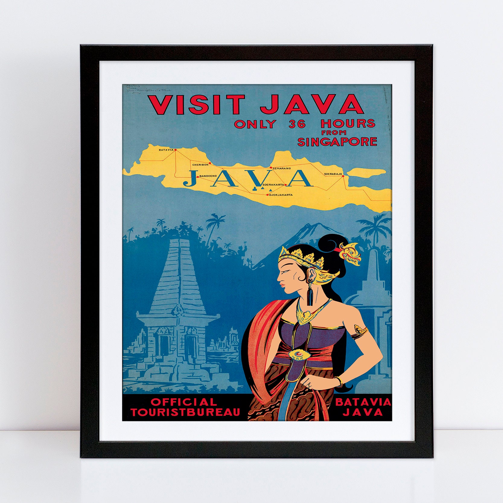 Java Indonesia Travel Poster Indonesia Art Indonesia Wall | Etsy