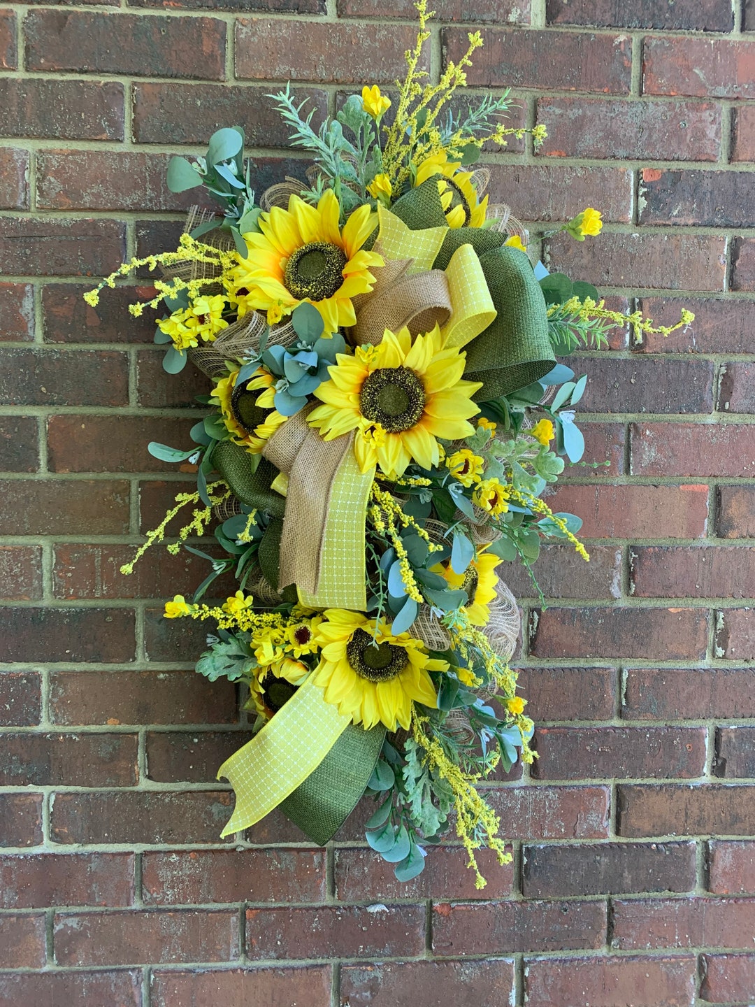 Sunflower Swag, Summer Swag, Sunflower Decor, Sunflower Wreath for ...