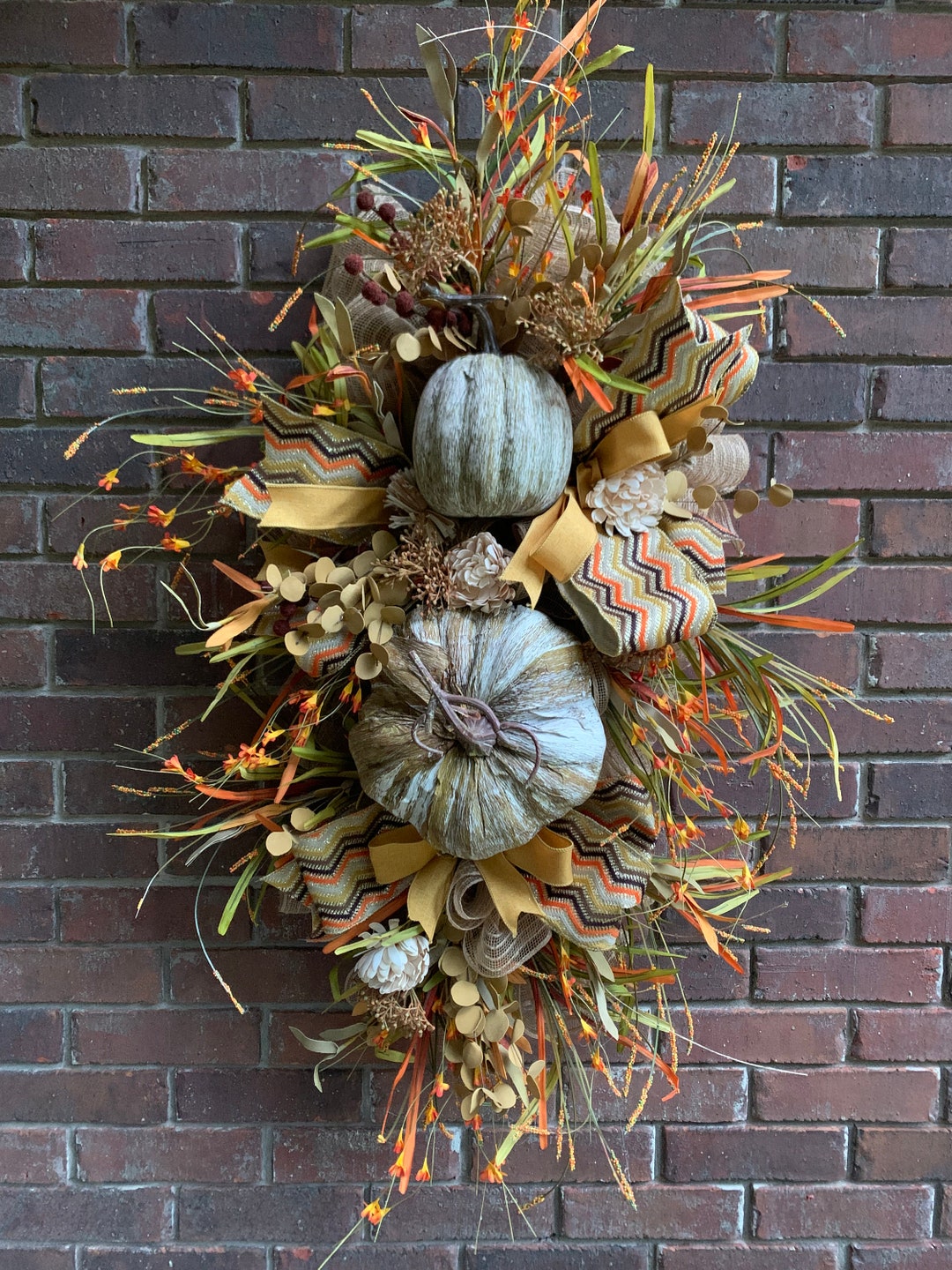 Rustic Pumpkin Swag, Fall Swag, Autumn Decor - Etsy